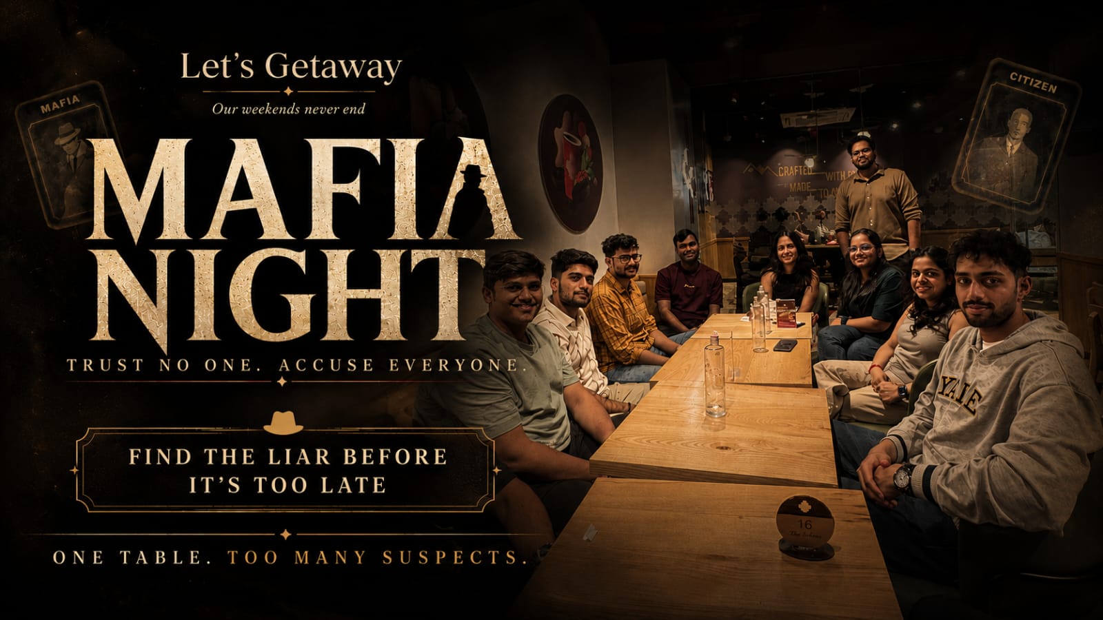 Book tickets to Mafia Night in Whitefield
