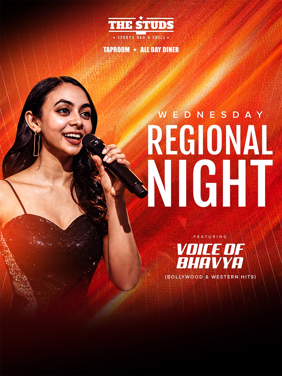Book tickets to Wednesday Regional Night at The Studs Sahakarnagar